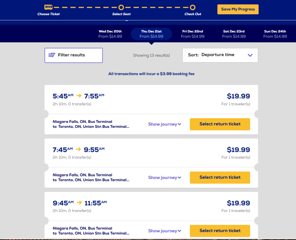 『MEGABUS』トロントからナイアガラ、ニューヨークにも行ける! | こむぶろぐ